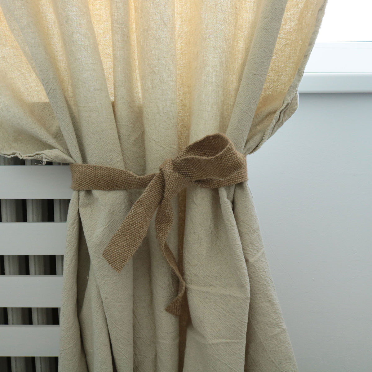 Draperii rustice din țesătură de in si bumbac topit – Foxenia.ro