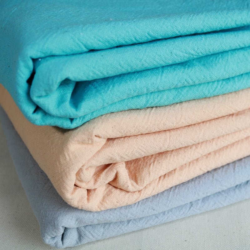 Pânză de casa, din bumbac prespălat, mai groasă - în culori pastelate ...